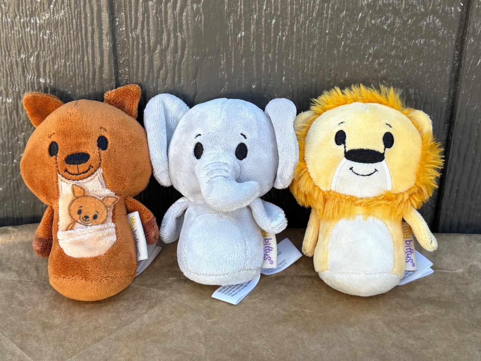 Hallmark Itty Bittys Plush Toy Set Of 3 Bear Elephant & Lion Noah's Ark ...