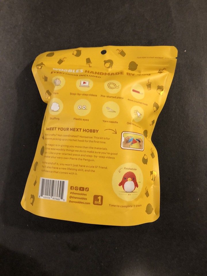 The Wobbles Red Pierre Penguin Crochet Kit (1 Of 12,000) McDonalds ...