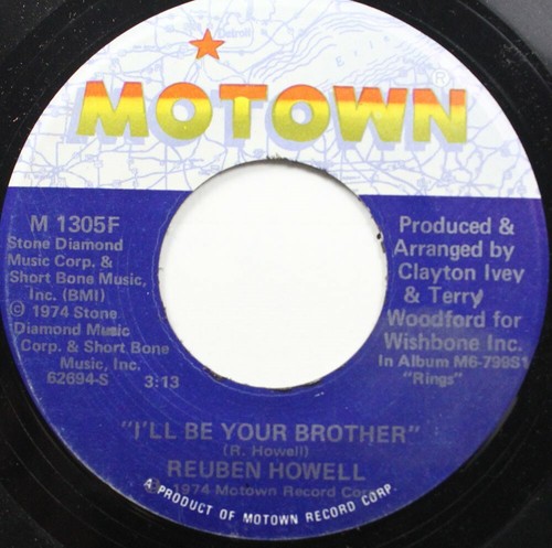 Soul Nm! 45 Reuben Howell - I'Ll Be Your Brother / Rings On Motown | eBay