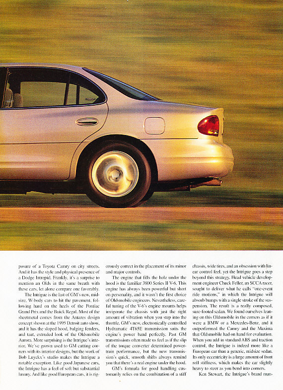 1997 Oldsmobile Intrigue GL Original Car Review Print Article J510 | eBay
