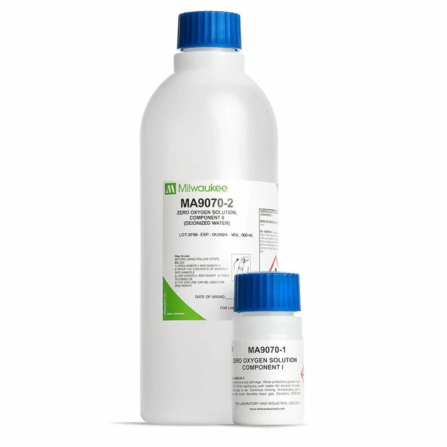 Milwaukee MA9070 Zero Oxygen Solution 500 Ml - for Sm600/mw600 Do Meter ...