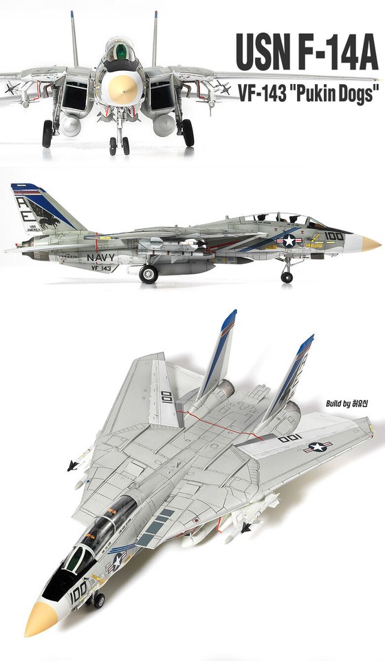 1/72 12563 USN F-14A VF-143"Pukin Dogs" ACADEMY HOBBY MODEL KITS | eBay