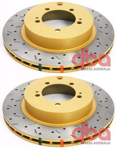 FOR 2004-2017 SUBARU WRX STI TURBO DBA FRONT DRILLED AND SLOTTED BRAKE ...