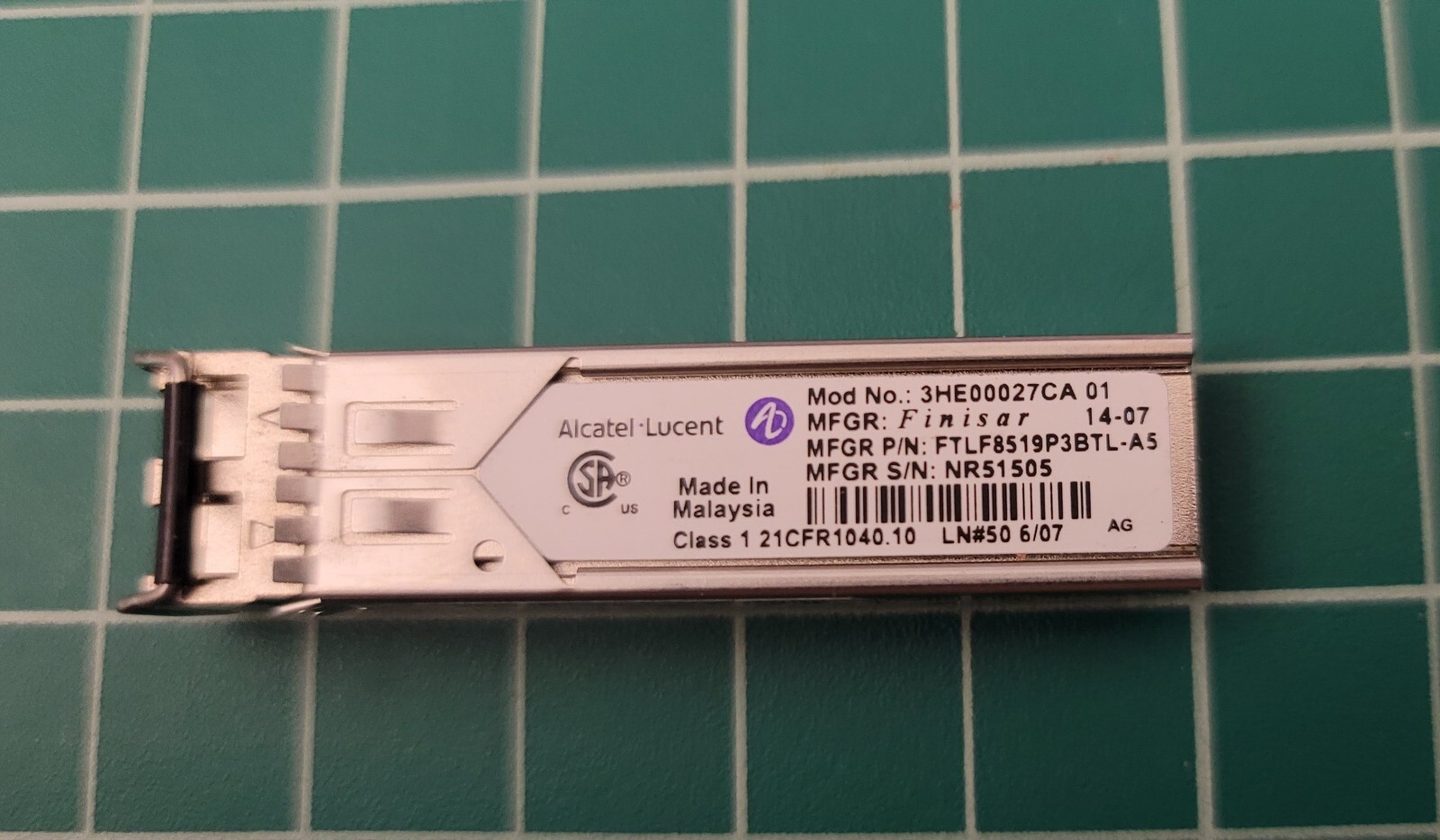 Nokia Alcatel Lucent 3HE00027CA SFP Transceiver Module Finsar FTLF8519P3BTL-A5 | eBay