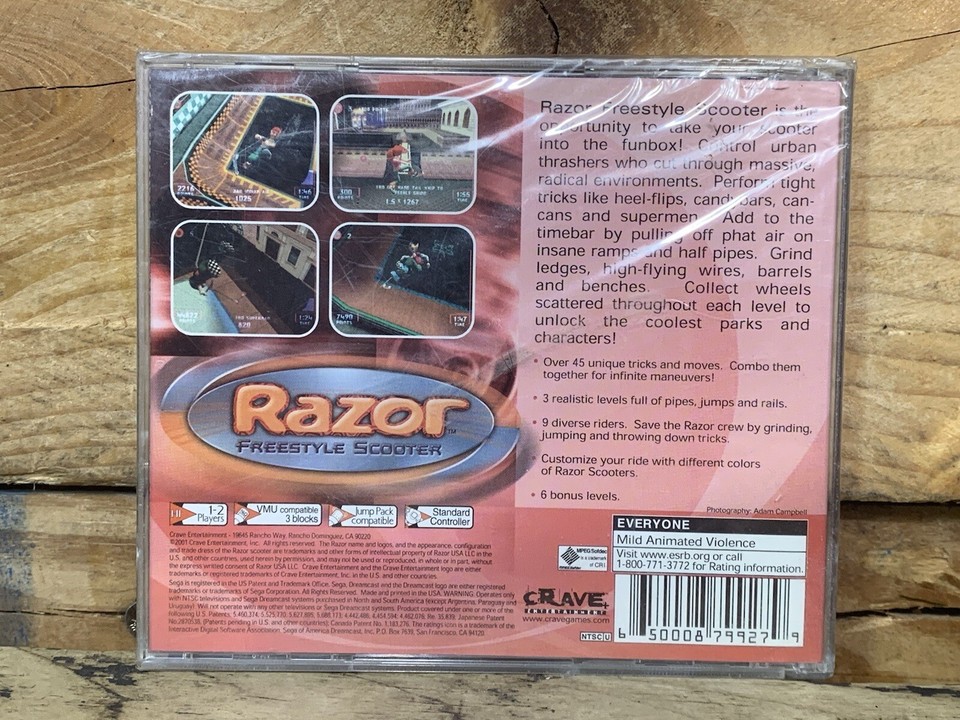 Razor Freestyle Scooter Sega Dreamcast 2001 Factory New and Sealed ...