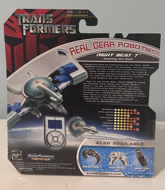 Hasbro Transformers Real Gear Robots Night Beat 7 Action Figure for ...