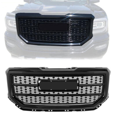 Black Front Bumper Center Grille 84056783 For 2016-2018 GMC Sierra 1500 ...