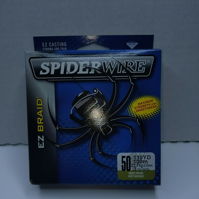 Spiderwire 1140565 EZ Braid Line Moss Green 50 LB Filler Spool 110 ...
