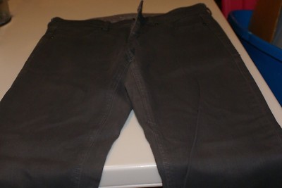 Elie Tahari Azella Size 28 MED.Gray Skinny Cotton FAUX LEATHER LO-RISE ...