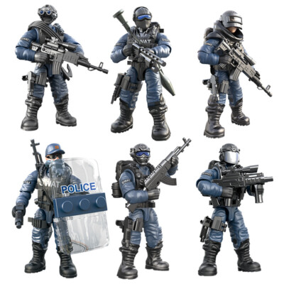 Call of Military Duty Mini SWAT Soldiers Figures Army Weapons Building ...