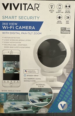 360 Wide Angle View Smart Home 1080p HD NEW Security Camera Vivitar ...