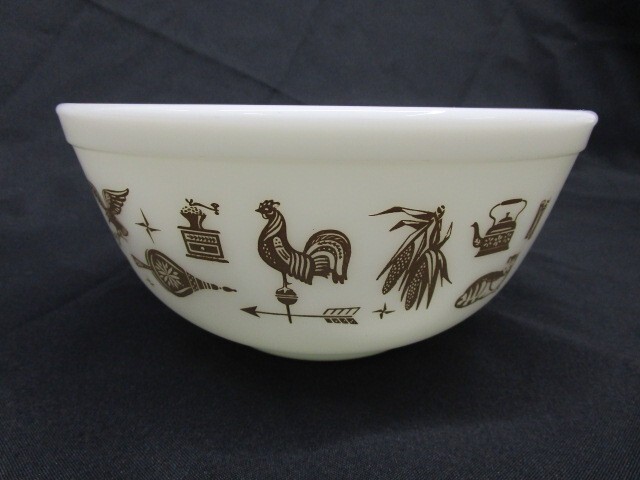 Pyrex Mixing Bowl Set, Pyrex Early American Pattern, 1980s Pyrex ...
