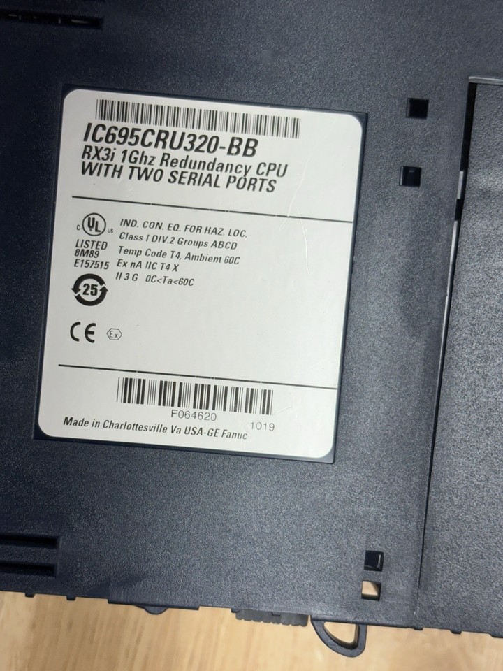 GE RX3I CPU REDUNDANCY WITH 2 SERIAL SLOTS ic695cru320-bb | eBay
