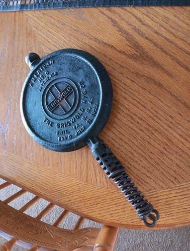 Griswold American No.9 Cast Iron Waffle Maker Patt 156 - July 11, 1922 ...