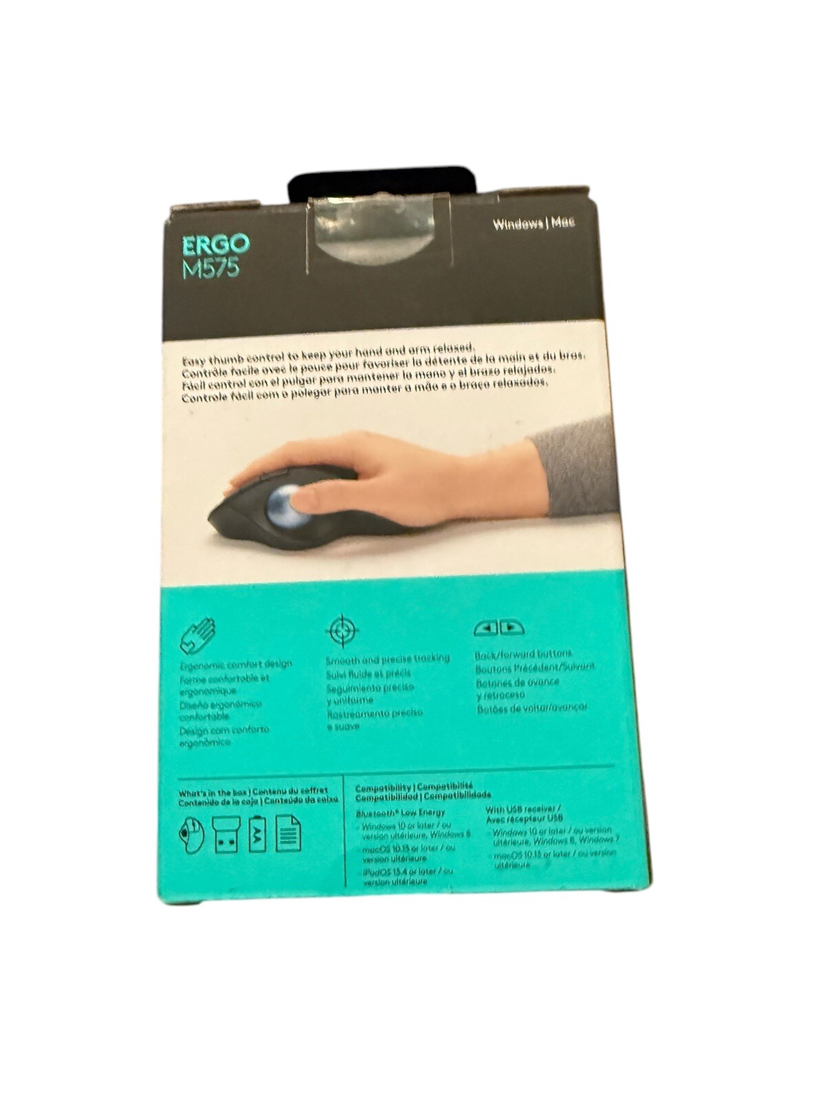 Logitech ERGO M575 (910-005869) Wireless Trackball Mouse - Black for ...