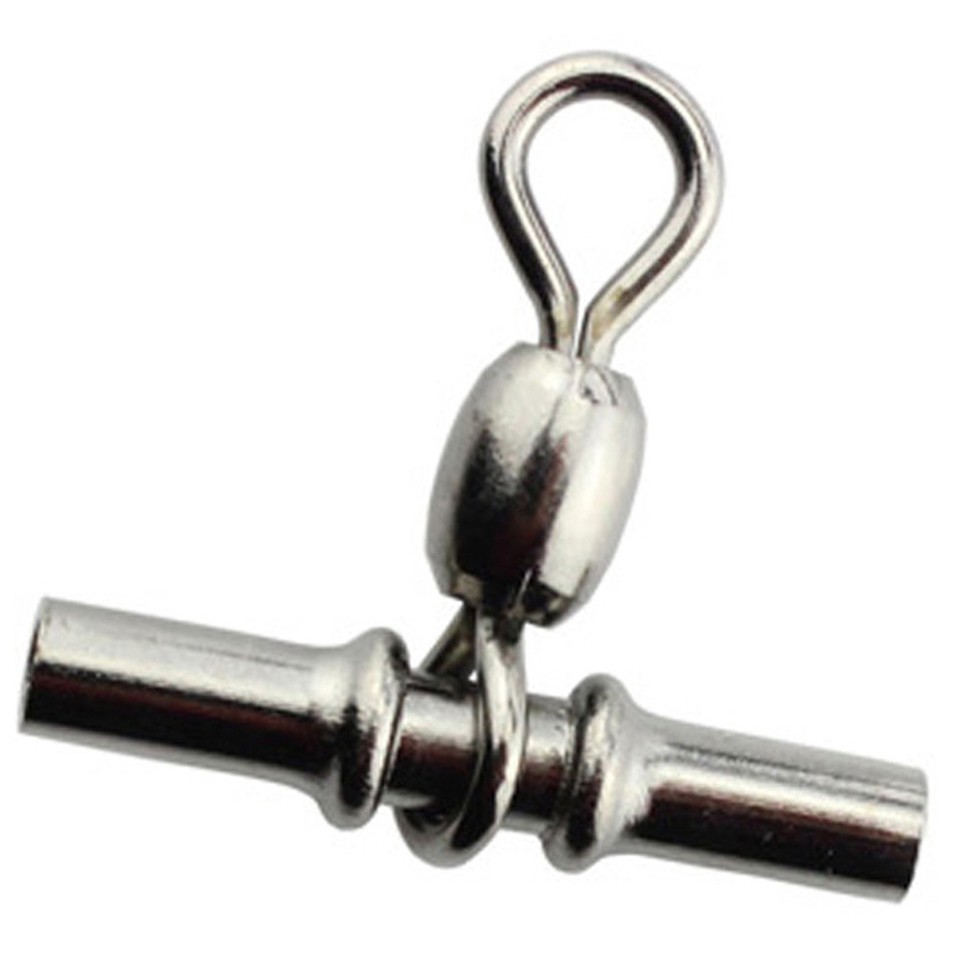 30pc Crimp Swivel Cross line 3 Way Barrel Fishing Swivel Triple ...