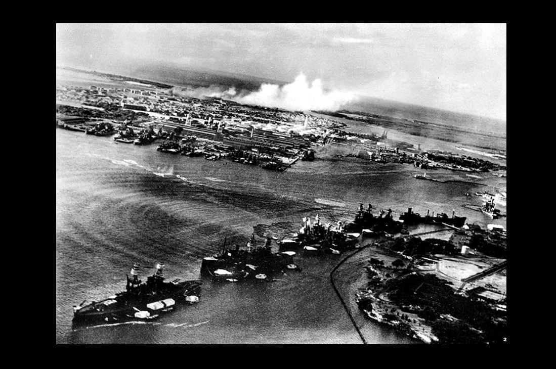Pearl Harbor After The Attack Aerial View