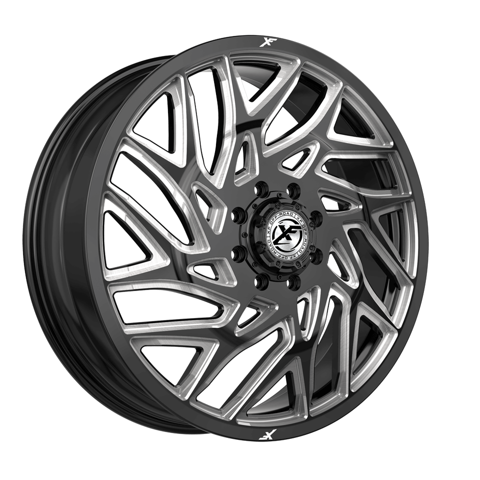 (Set-6) XF Off-Road XF-229 Dually 22x8.25 8x210 110mm Black Milled ...