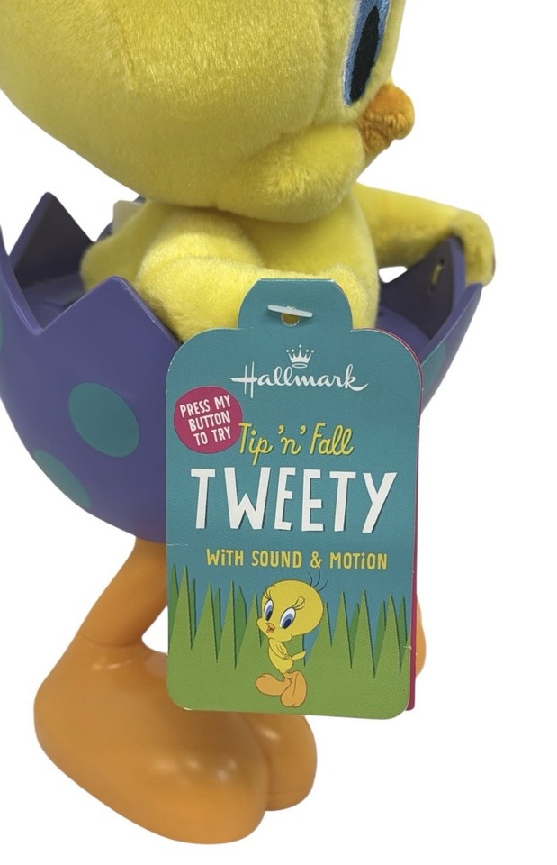 2014 Hallmark Tip N Fall Tweety Bird Sound Motion Looney Tunes Easter ...