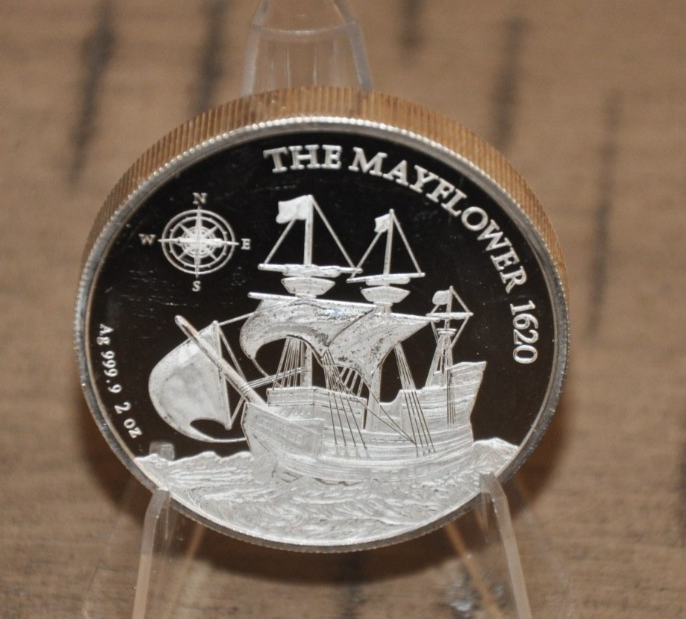 2022 Niue The Mayflower 1620 2 oz Silver Coin - Pure .9999 Silver ...