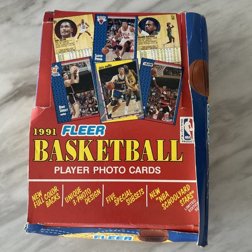 1991-92 Fleer Basketball Rack Box 24 Factory Sealed Packs Unsearched | eBay