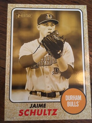 2017 Heritage Minor League Jumbo 5x7 Jaime Schultz Bulls 141 #'d 02/10 ...