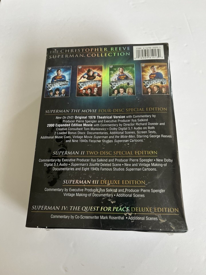 The Christopher Reeve Superman Movie Collection (DVD 7-Discs) *NEW ...