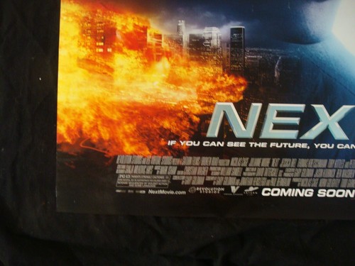 NEXT movie poster NICOLAS CAGE JESSICA BIEL Original DS One sheet 2007 ...