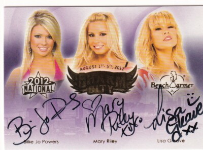 Benchwarmer 2012 National Charm City Triple Autograph card Powers Riley ...