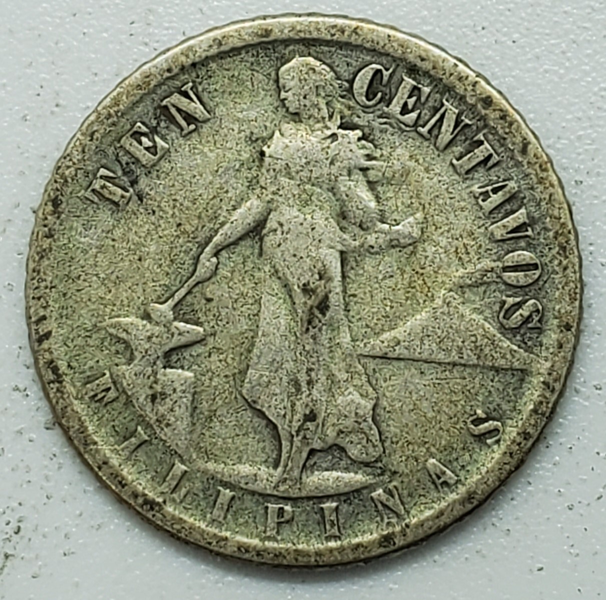 1945 D Ten Centavos Filipinas Phillipines United States of America Coin ...