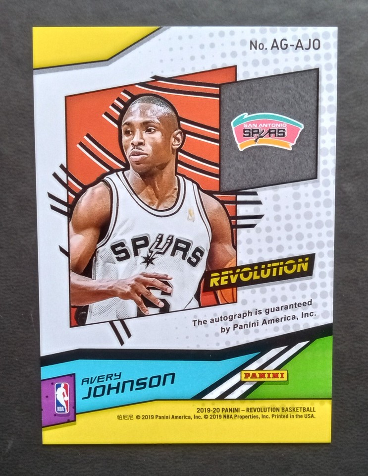 2019-20 Panini Revolution Avery Johnson Autograph #AG-AJO Scripture On ...