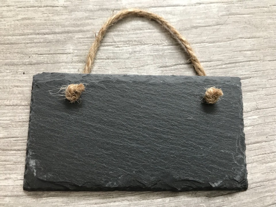 X 20 Handmade Slate Hanging Chalkboards Mini Memo Name Tags Wedding ...