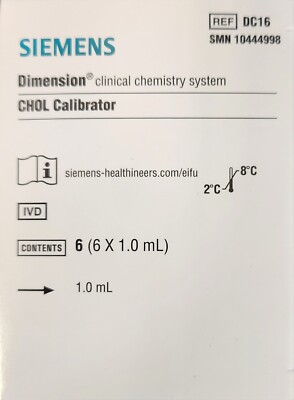 DC16 Siemens Dade Dimension (CHOL) Cholesterol Calibrator Level 1-3 ...