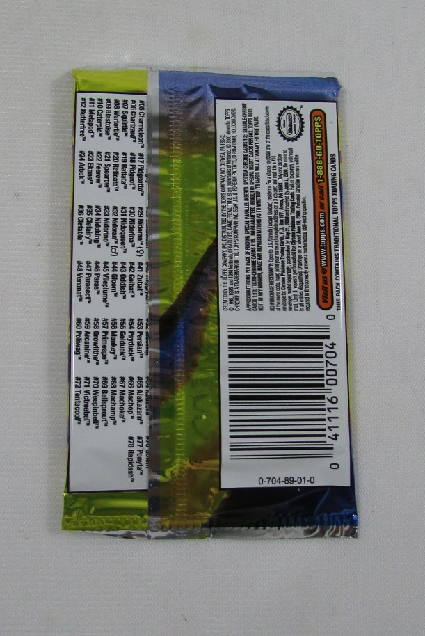 2000 TOPPS POKEMON CHROME SERIES 1 TRADING CARD PACK - FACTORY SEALED ...