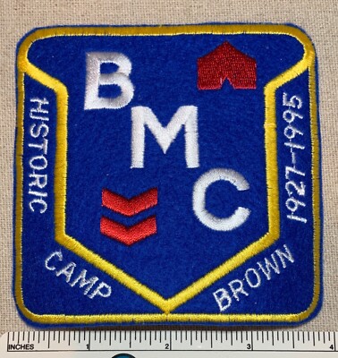 1927-1995 BMC HISTORIC CAMP BROWN Boy Scout PATCH Coronado Area Council ...