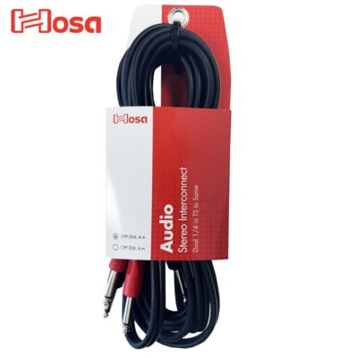 Hosa CPP-204 4M Dual 1/4" Mono TS To Same Stereo Interconnect Cable | eBay