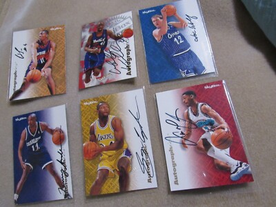 1996 & 1997 Skybox Autographics Rookie AUTO NBA Card LOT | eBay