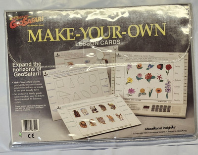 GeoSafari Electronic Learning Game Card Set "MAKE-YOUR-OWN " Lesson ...