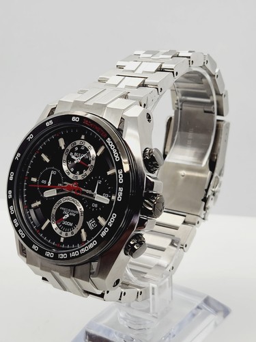 Bulova Precisionist Chronograph Men's Silver Steel 30ATM Watch 98B270 ...