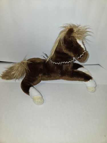 DOUGLAS CUDDLE TOY 13" BROWN REALISTIC PLUSH LAYING PONY HORSE | eBay