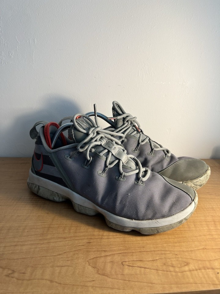 Nike LeBron 14 Low | UK 9 | Grey & Red | Basketball Shoes | Used ...