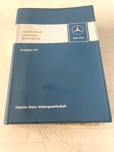 MERCEDES BENZ Tabellenbuch Lastwagen Ausgabe 1971, 774 Seiten ...