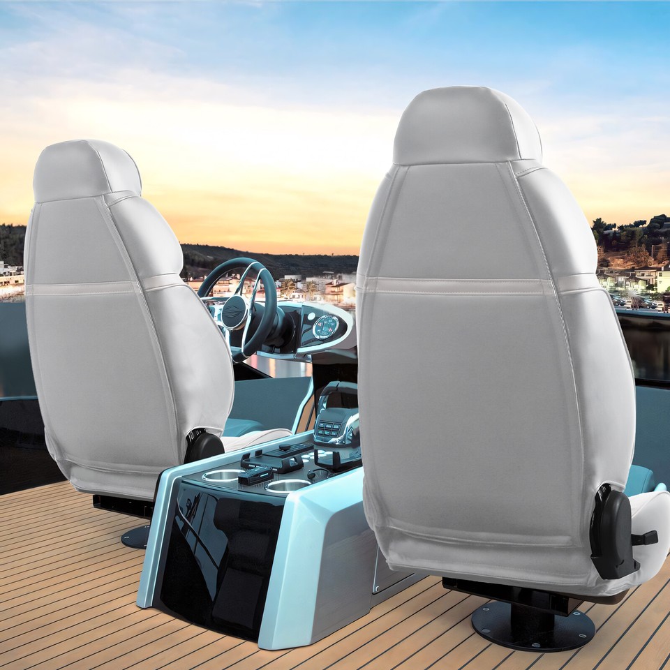 Luxury Recilining Boat Seat High Back Pontoon Captains Chair | eBay