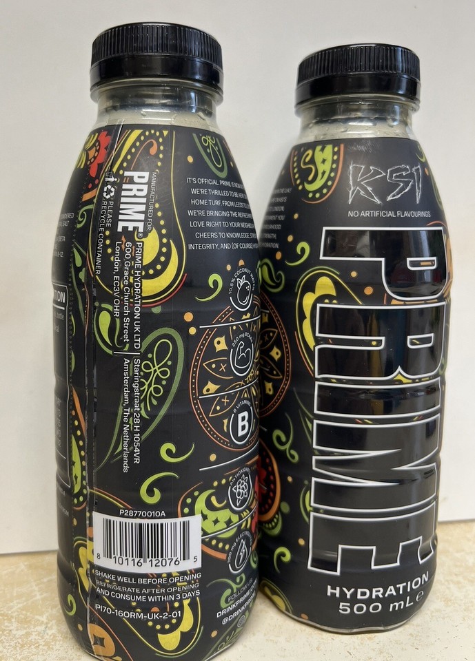 Prime Hydration KSI Orange Mango 500ml Limited Edition UK Exclusive x2 ...