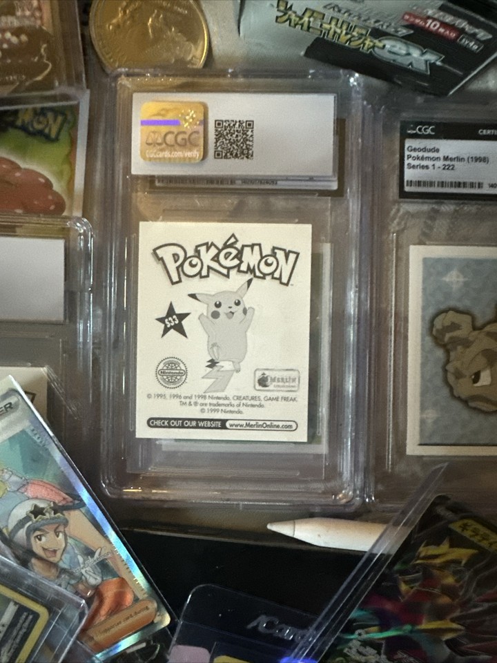 1999 Gold Holo Professor Oak Pokemon Topps Merlin Nintendo Stickers ...