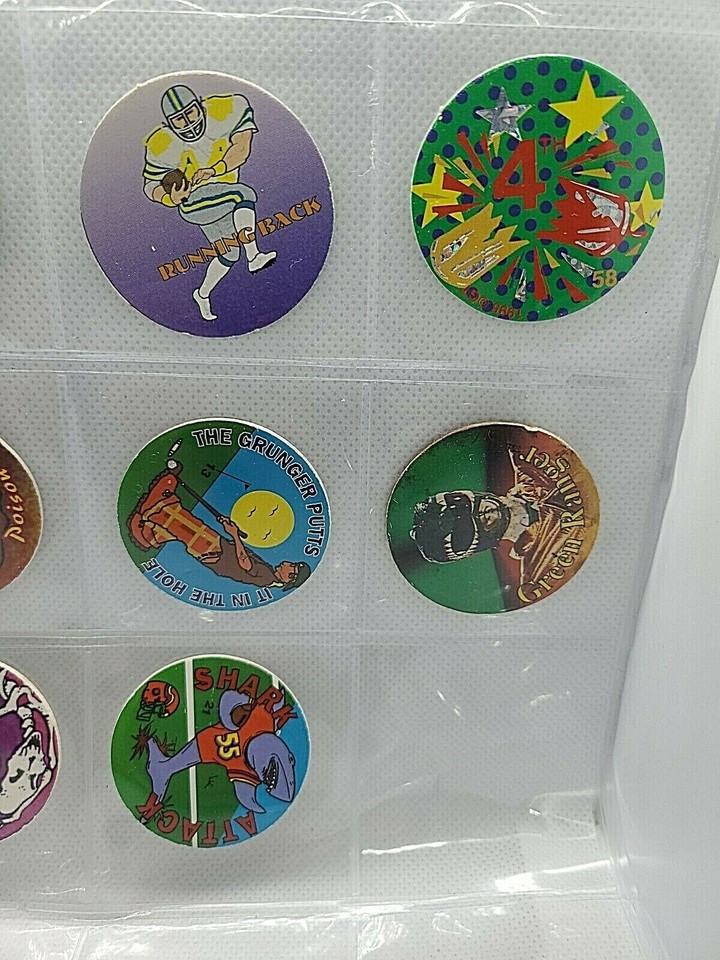 11 Pogs Various Themes 1 vintage power ranger poison running back shark ...