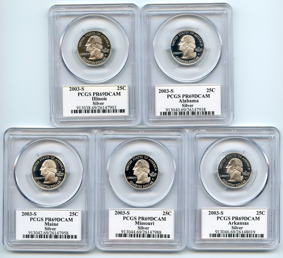 2003 S Silver State Quarter Set PCGS PR69DCAM | eBay