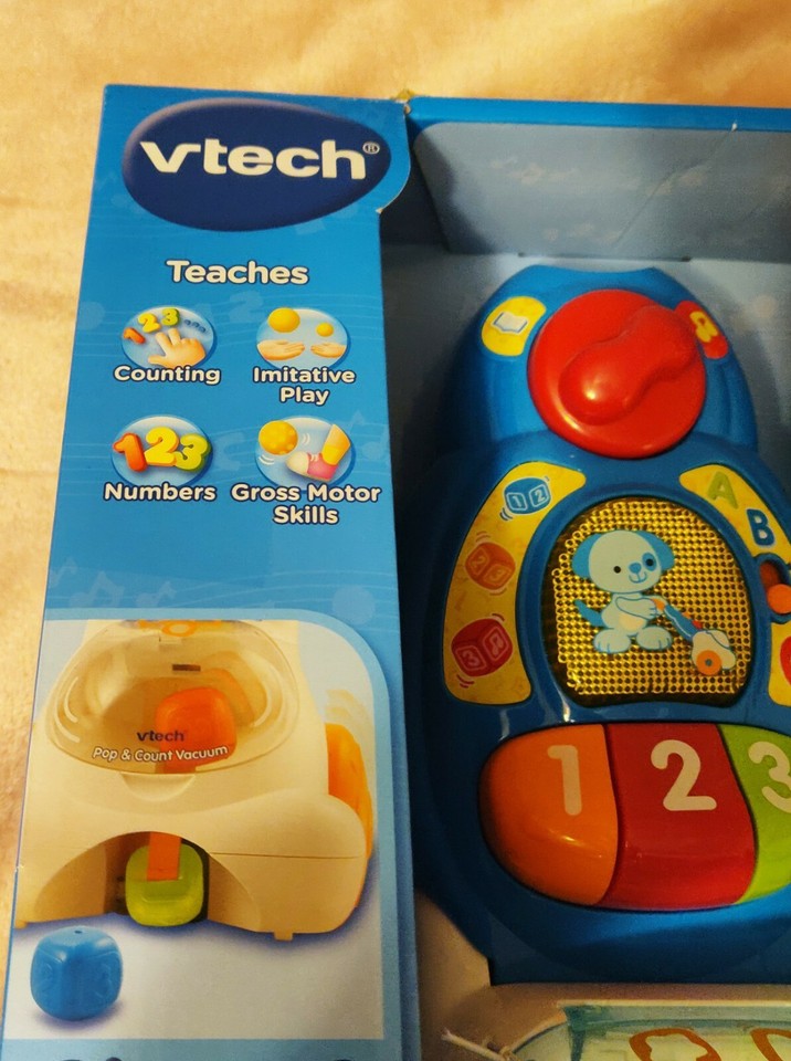 Vtech Clean & Count Pop & Count Vacuum Imitative Play Numbers Age 12 To ...