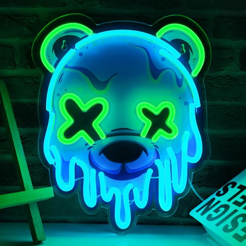 Ice Bear Neon Sign, Cool Sign for Wall Decor - Usb Powered, Adjustable ...