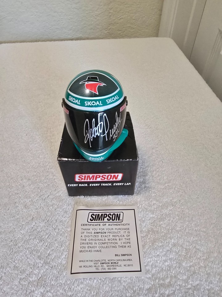 Robert Pressley Signed Simpson Racing Helmet Limited First Edition ...